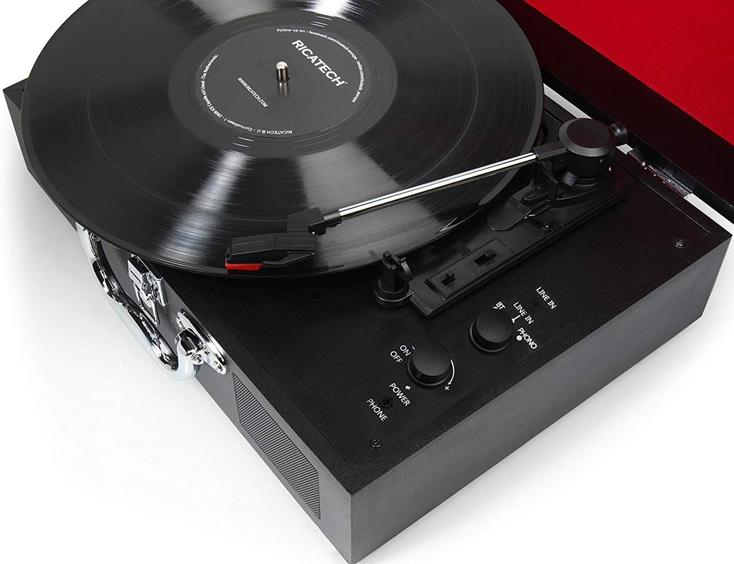 Грамофон Ricatech - RTT21, ръчен, черен | Ozone.bg