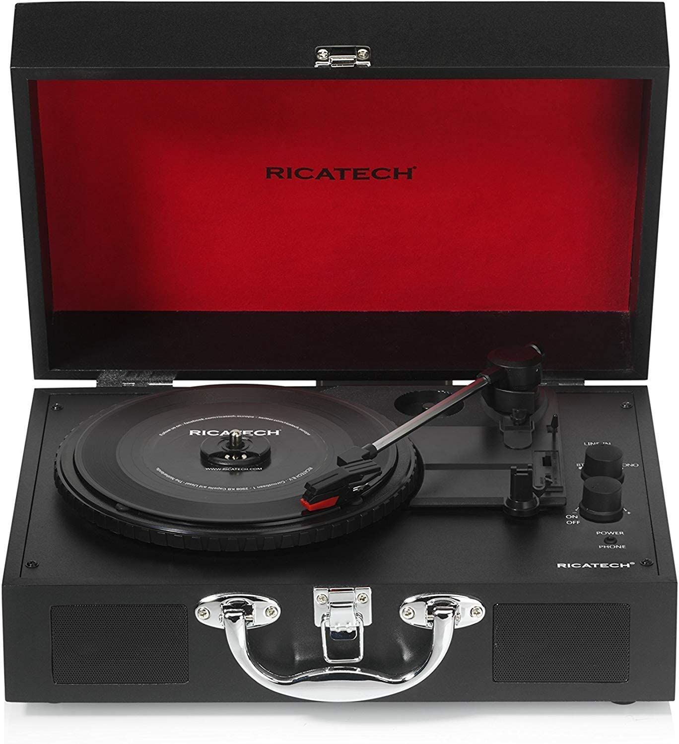 Грамофон Ricatech - RTT21, ръчен, черен | Ozone.bg