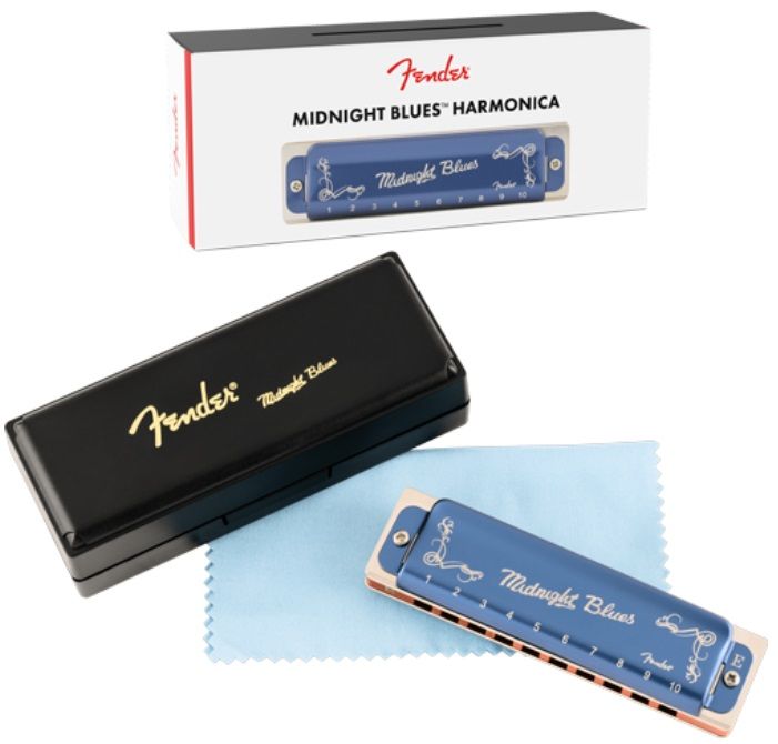 Хармоника Fender - Midnight Blues Harmonica E, синя | Ozone.bg