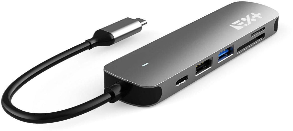 USB хъб Next One - Essentials Multiport, 6 порта, USB-C, сив | Ozone.bg