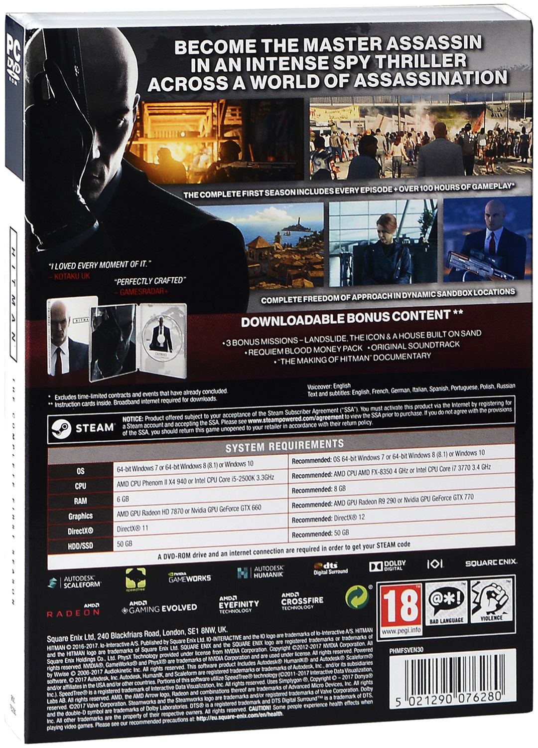 Hitman Complete First Season - Steelbook Edition (PC) | Ozone.bg