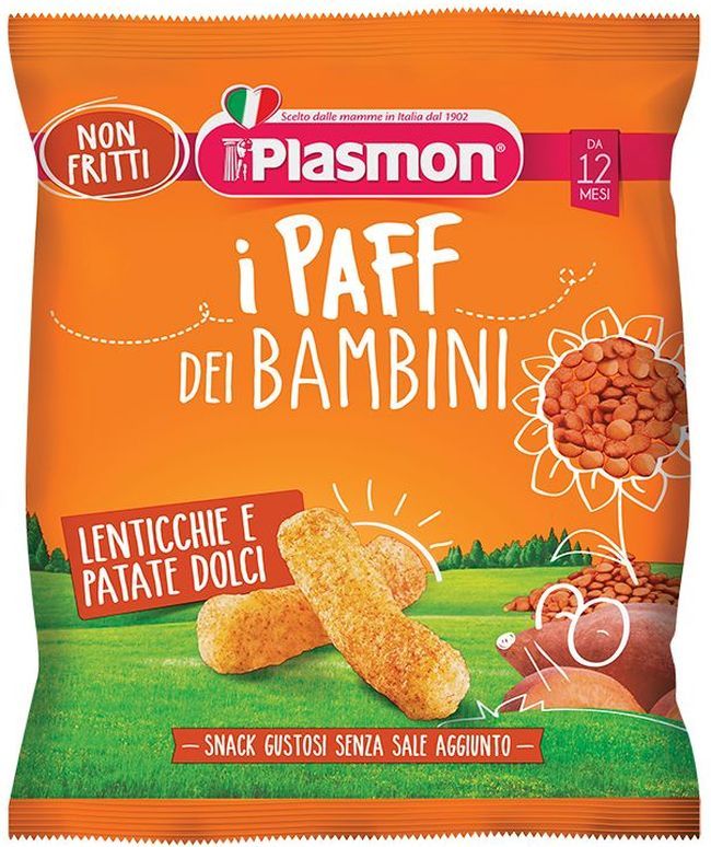 Хрупанки Plasmon - Paff, леща и сладки картофи, 15 g | Добра цена ...
