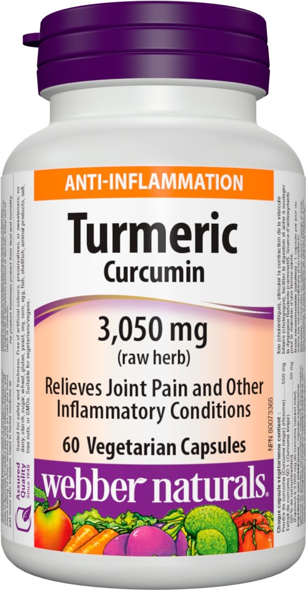 Turmeric Curcumin, 60 капсули, Webber Naturals | Ozone.bg