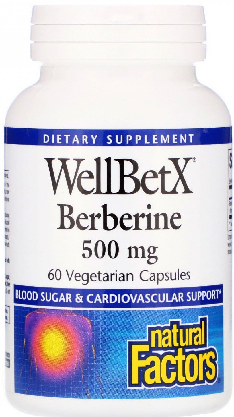 WellBetX Berberine, 500 mg, 60 капсули, Natural Factors | Ozone.bg