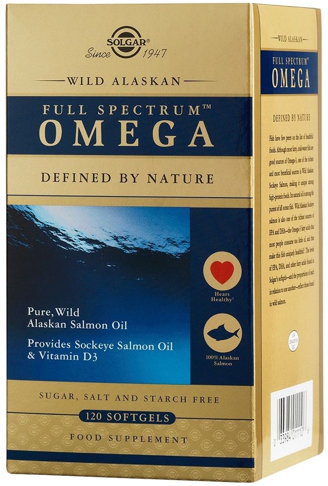 Full Spectrum Omega, Wild Alaskan, 120 капсули, Solgar | Ozone.bg