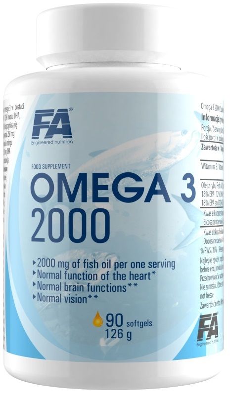Omega 3 Fish Oil 2000, 90 капсули, FA Nutrition | Ozone.bg
