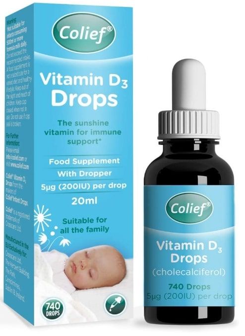 Vitamin D3 Drops, 200 IU, 20 ml, Colief | Ozone.bg