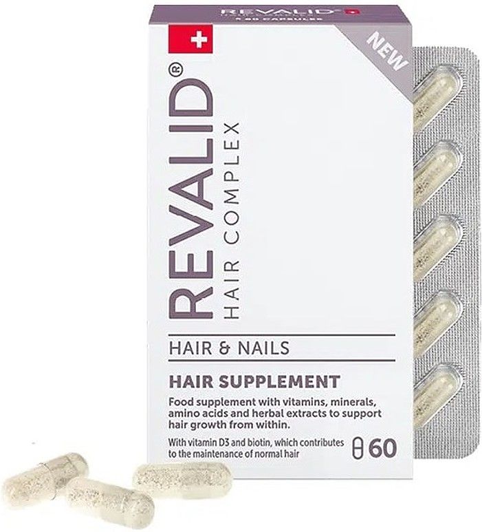 Revalid Хранителна добавка за коса и нокти, 60 капсули | Ozone.bg
