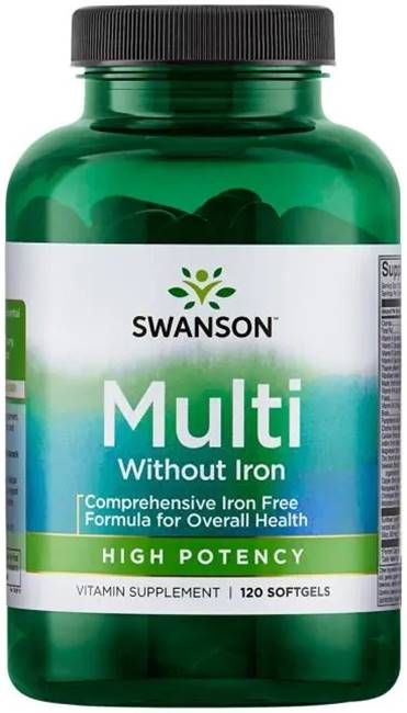 Multi without Iron, 120 меки капсули, Swanson | Ozone.bg