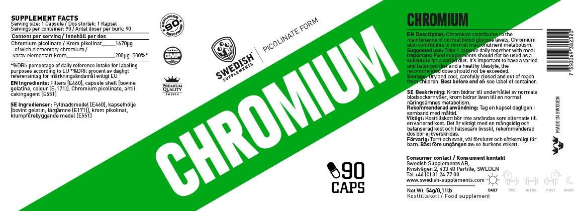 Chromium, 90 капсули, Swedish Supplements | Ozone.bg
