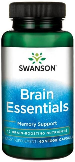 Brain Essentials, 60 растителни капсули, Swanson | Ozone.bg