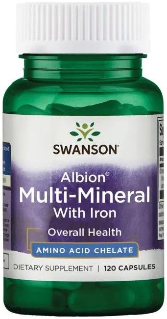 Albion Multi-Mineral with Iron, 120 капсули, Swanson | Ozone.bg
