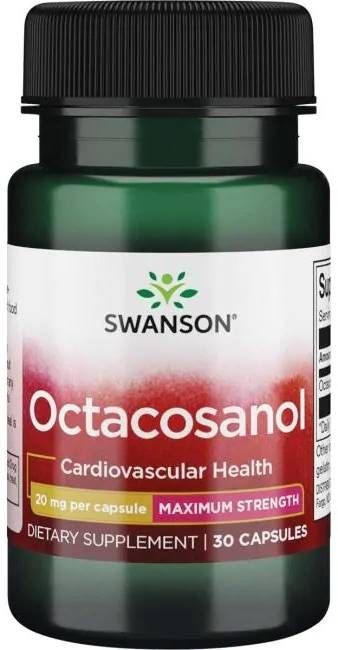 Octacosanol, 20 mg, 30 капсули, Swanson | Ozone.bg