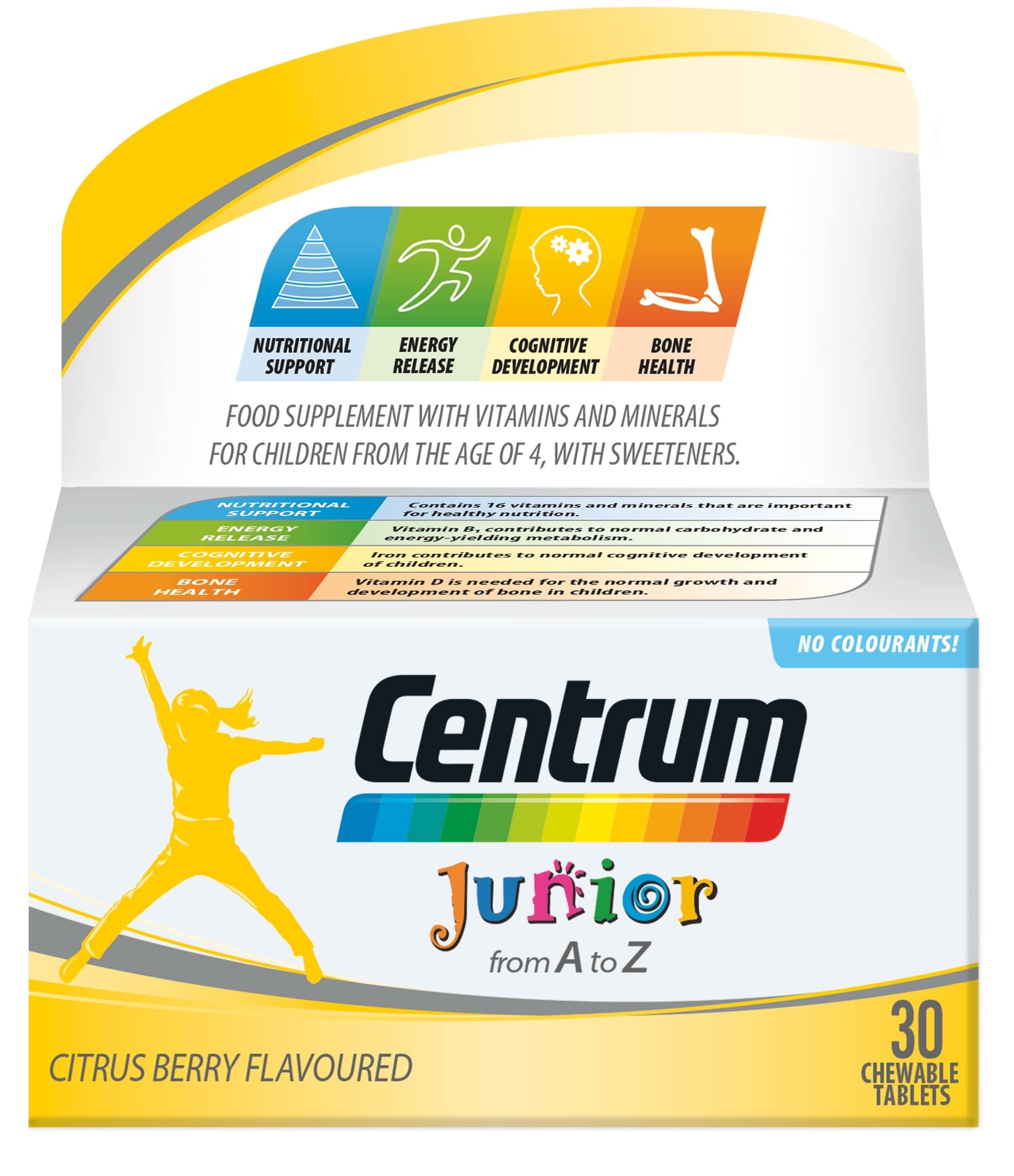 Centrum Junior from A to Z, 30 дъвчащи таблетки | Ozone.bg