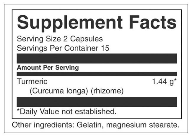 Turmeric, 720 mg, 30 капсули, Swanson | Ozone.bg