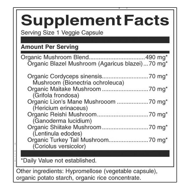 Full Spectrum 7 Mushroom Complex, 60 капсули, Swanson | Ozone.bg