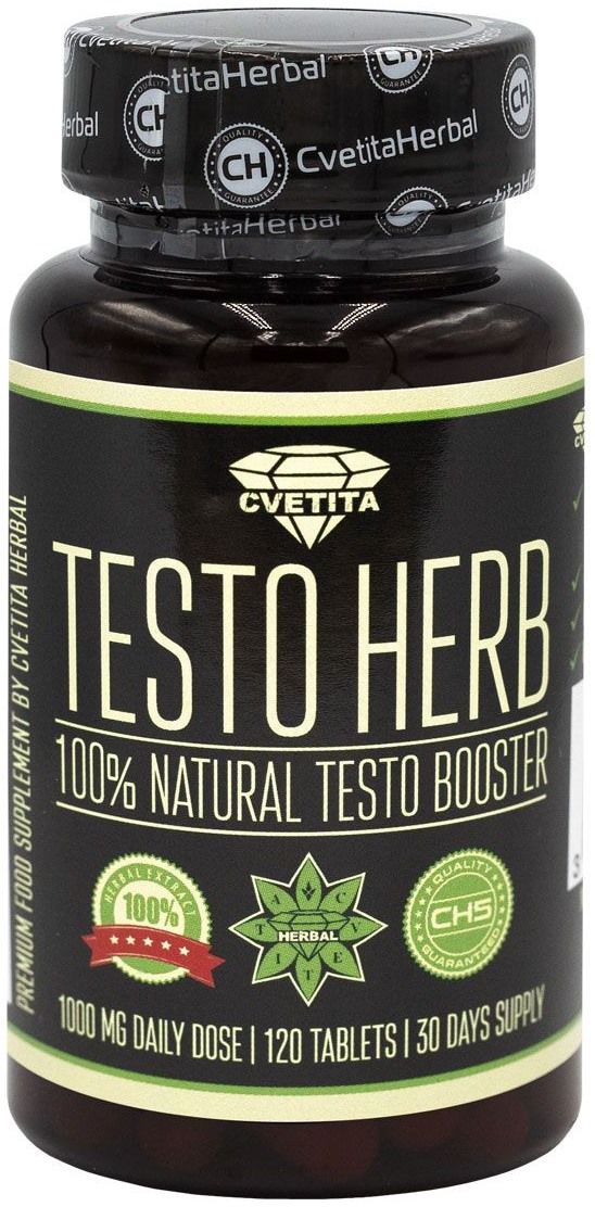 Testo Herb, 250 mg, 120 таблетки, Cvetita Herbal | Ozone.bg