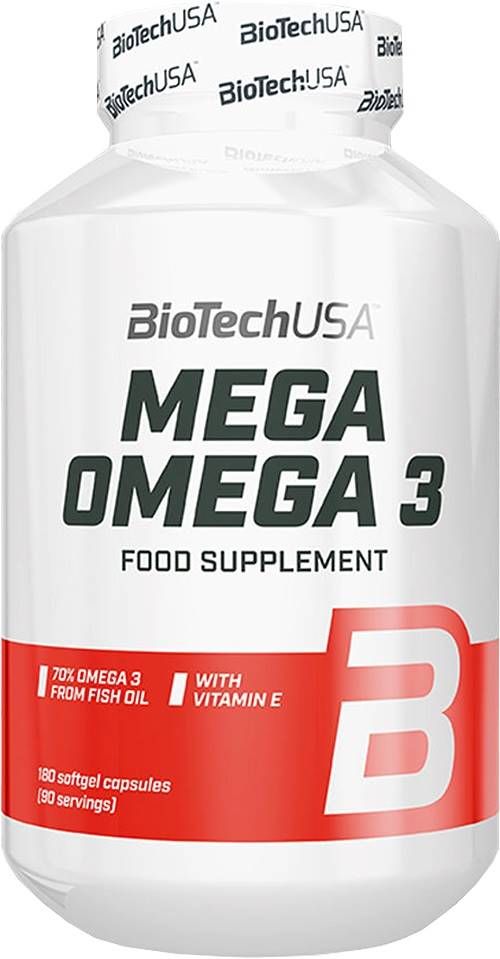 Mega Omega 3, 180 гел капсули, BioTech USA | Ozone.bg