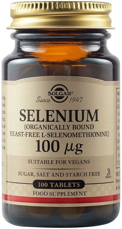 Selenium, 100 mcg, 100 таблетки, Solgar | Ozone.bg