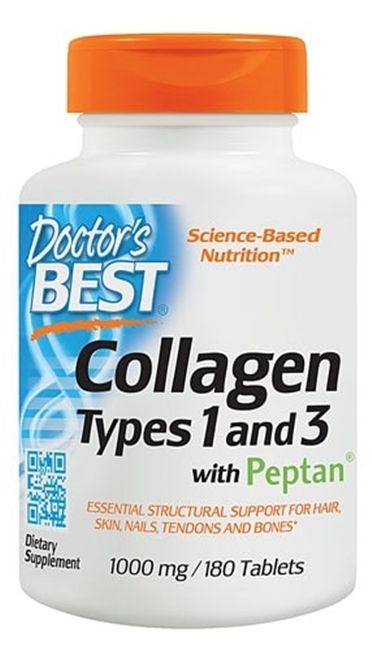 Collagen Types 1 and 3, 1000 mg, 180 таблетки, Doctor's Best | Ozone.bg