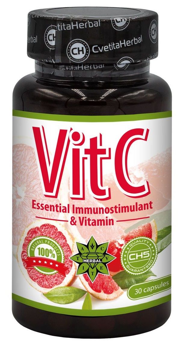 VitC, 600 mg, 30 капсули, Cvetita Herbal | Ozone.bg