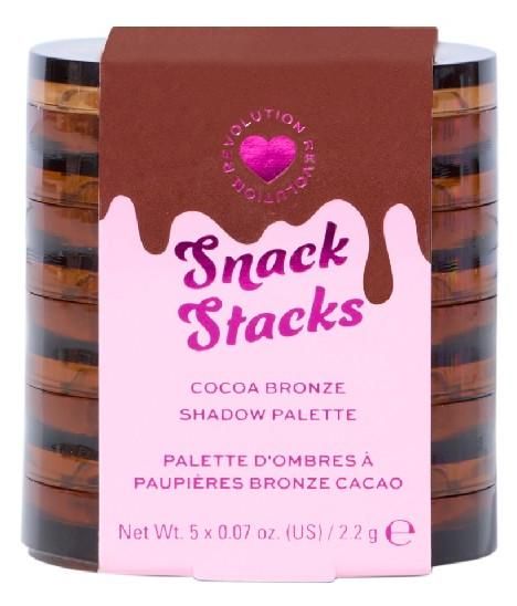 I Heart Revolution Snack Stacks Палитра сенки за очи, Cocoa Bronze, 5 ...