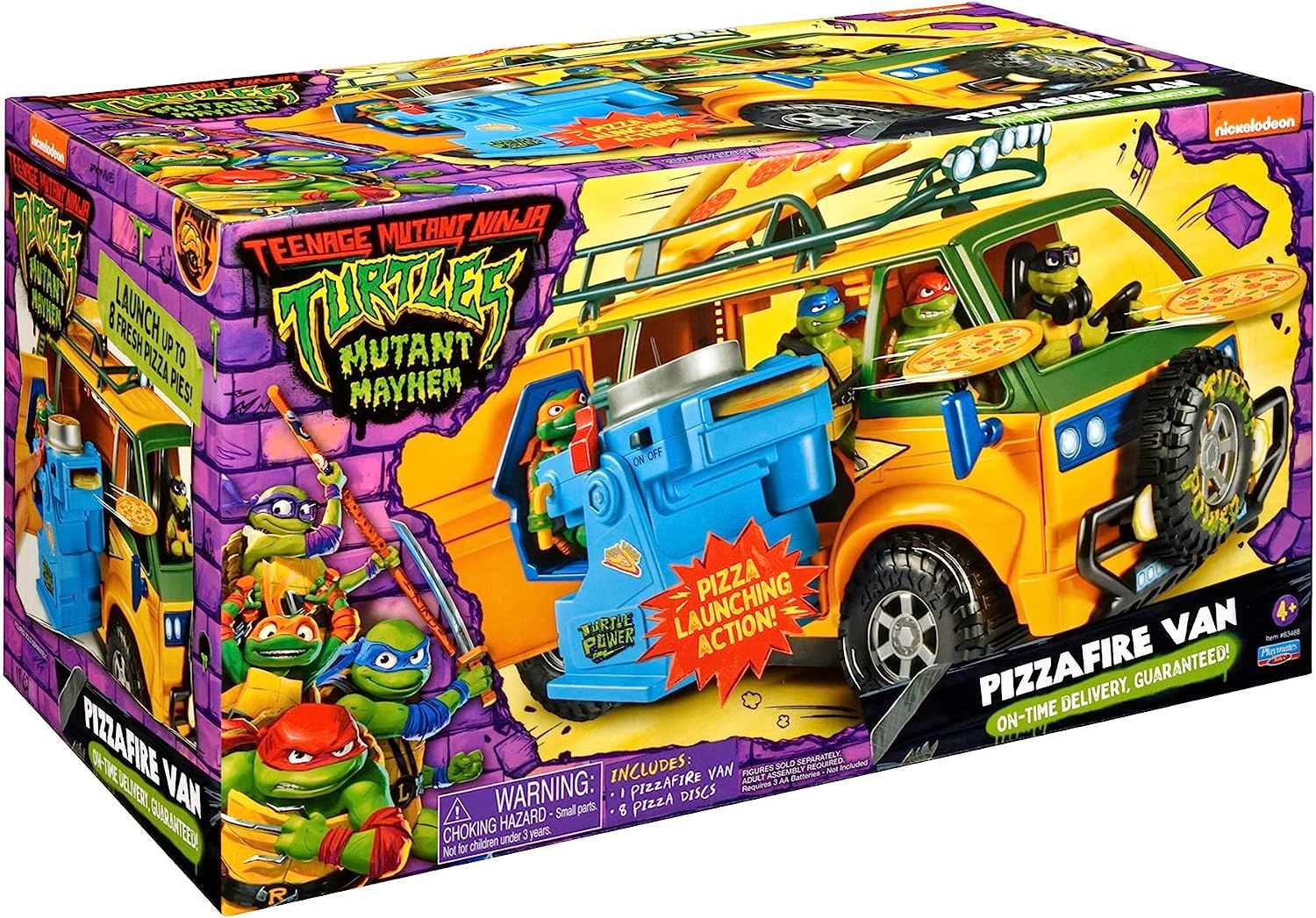 Игрален комплект TMNT Mutant Mayhem - Ван за изстрелване на пица ...