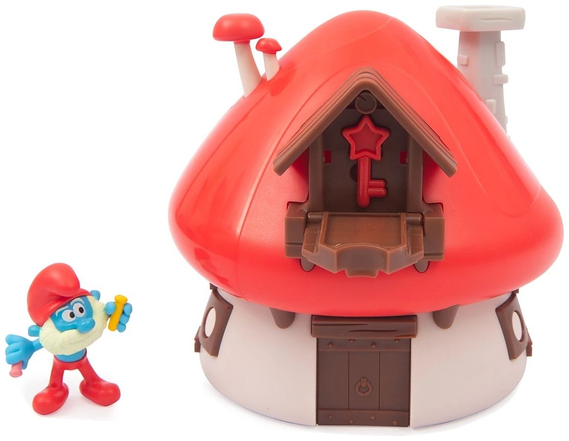 Игрален комплект Giochi Preziosi - Къщичка на татко Смърф | Отлична ...