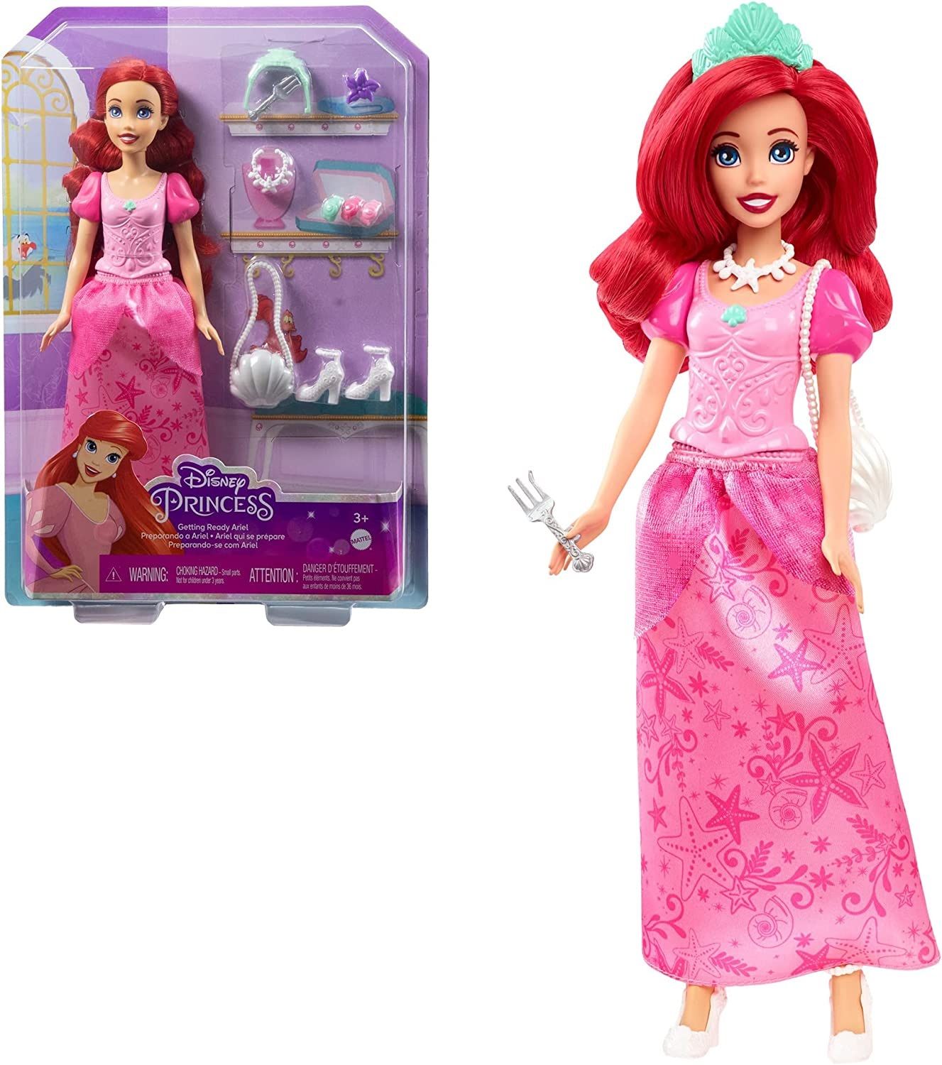 Игрален комплект Disney Princess - Кукла Ариел с аксесоари | Отлична ...