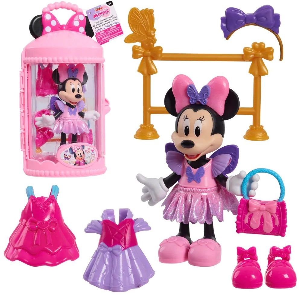 Игрален комплект Just Play Disney Minnie - Кукла с аксесоари, Блясък и ...