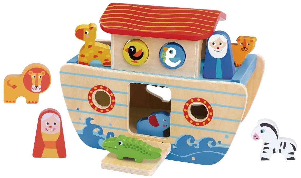 Игрален комплект Tooky Toy - Дървена лодка Noah | Отлична цена | Ozone.bg