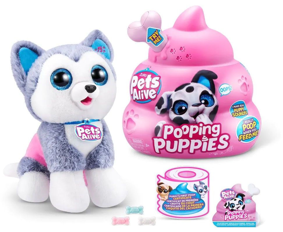 Игрален комплект Zuru Pets Alive - Плюшено акащо куче с аксесоари ...