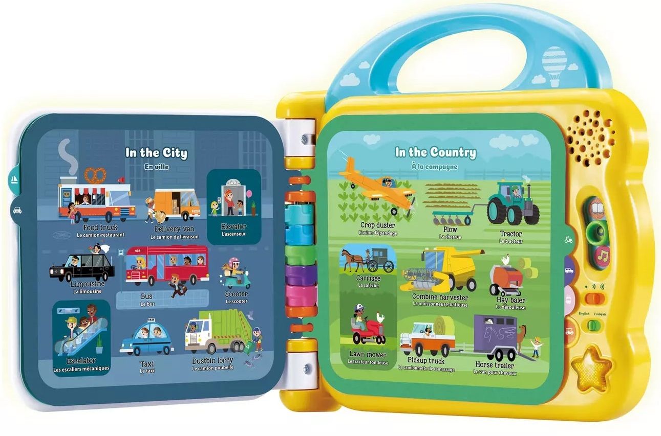 Интерактивна образователна книжка Vtech - 100 неща, които се движат (на ...