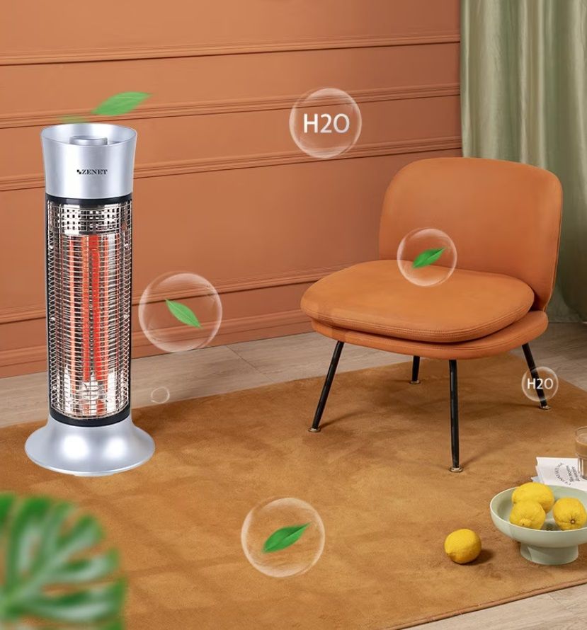 Инфрачервен карбонов нагревател Zenet - Zet-516, 1000W, сребрист | Ozone.bg