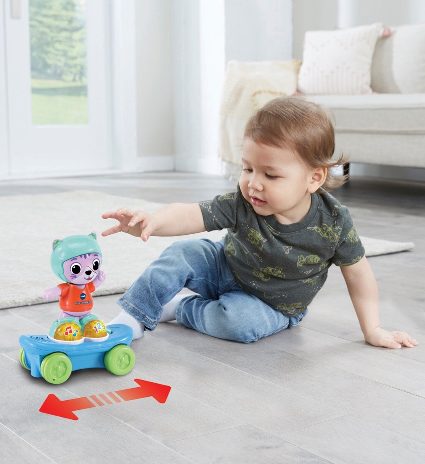 Интерактивна играчка Vtech - Коте със скейтборд (на английски език) | Отлична цена | Ozone.bg