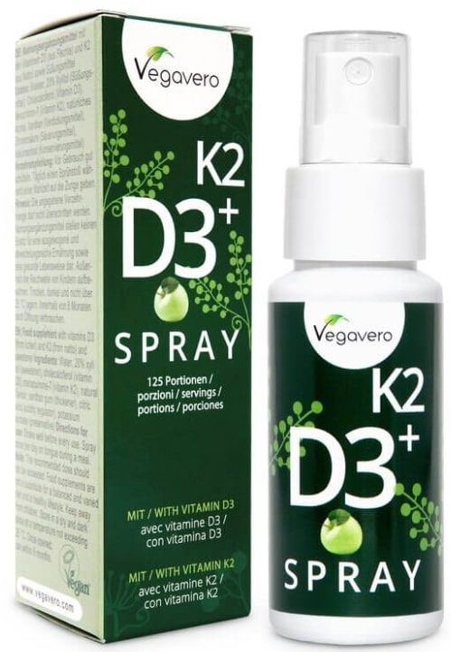 K2 + D3 Spray, ябълка, 25 ml, Vegavero | Ozone.bg