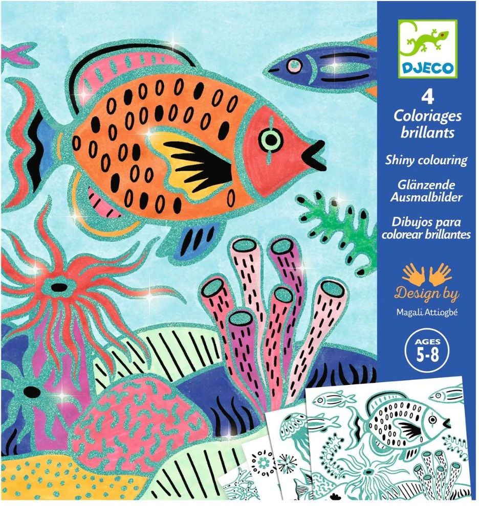 Картини за оцветяване изненада Djeco - Морски свят | Отлична цена | Ozone.bg