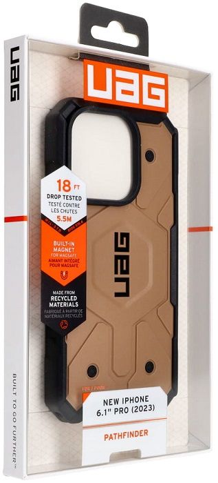 Калъф UAG - Pathfinder MagSafe, iPhone 15 Pro, Dark Earth | Ozone.bg