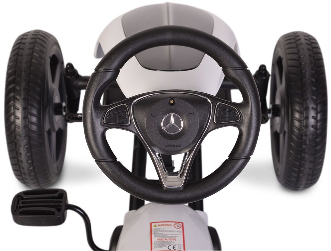 Картинг кола Mercedes - Mercedes-Benz Go Kart, EVA, бяла | Ozone.bg