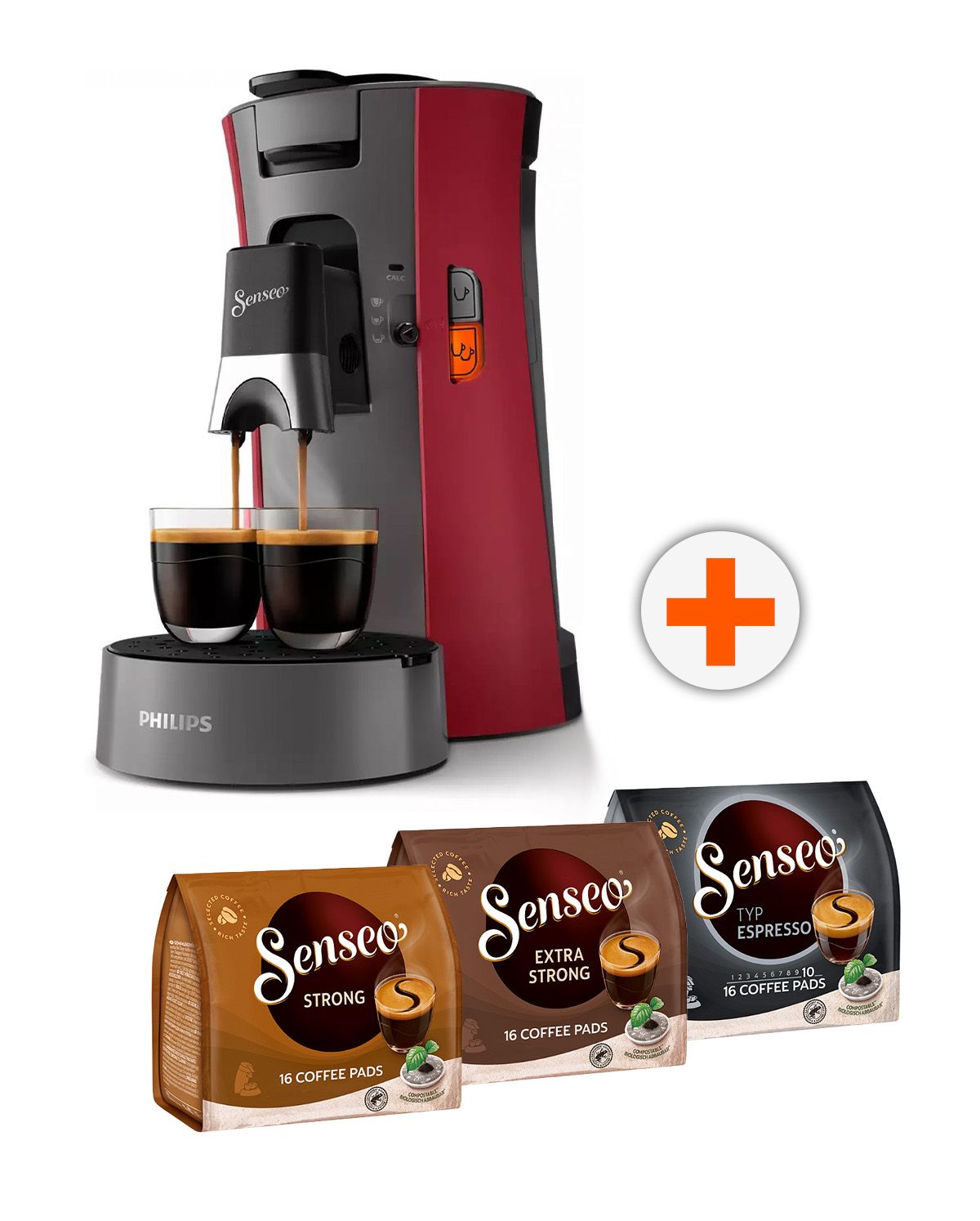 Кафемашина с капсули Philips - Senseo Select CSA230/91 + 3 опаковки ...