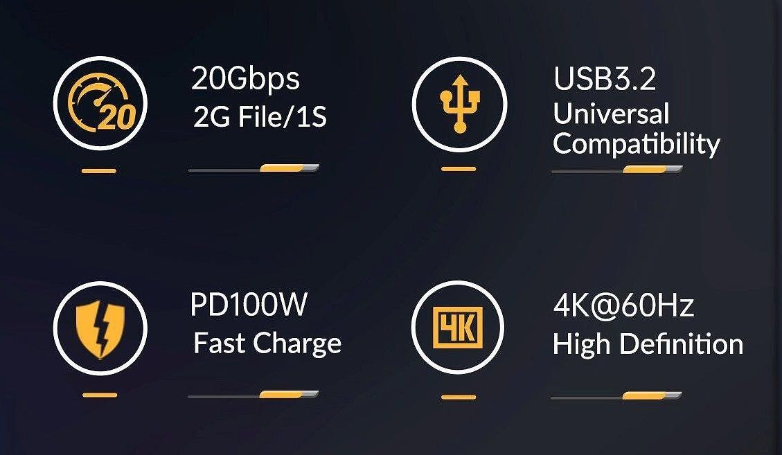 Кабел Orico - CY32-1,USB 3.2, Type-C M/F, 100W, 1m, черен | Ozone.bg