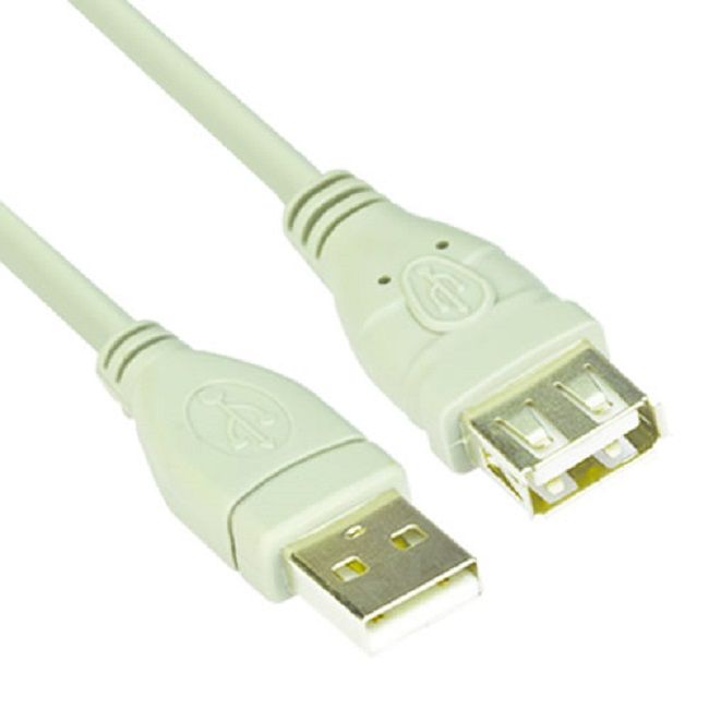 Кабел VCom - CU202, USB-A/USB-A, 5 m, бял | Ozone.bg
