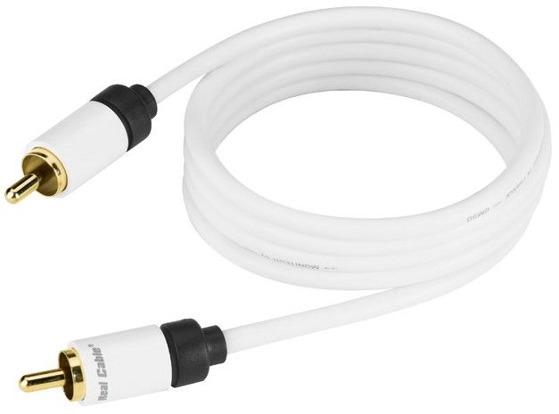 Кабел Real Cable - SUB-1, RCA, 10m, бял | Ozone.bg