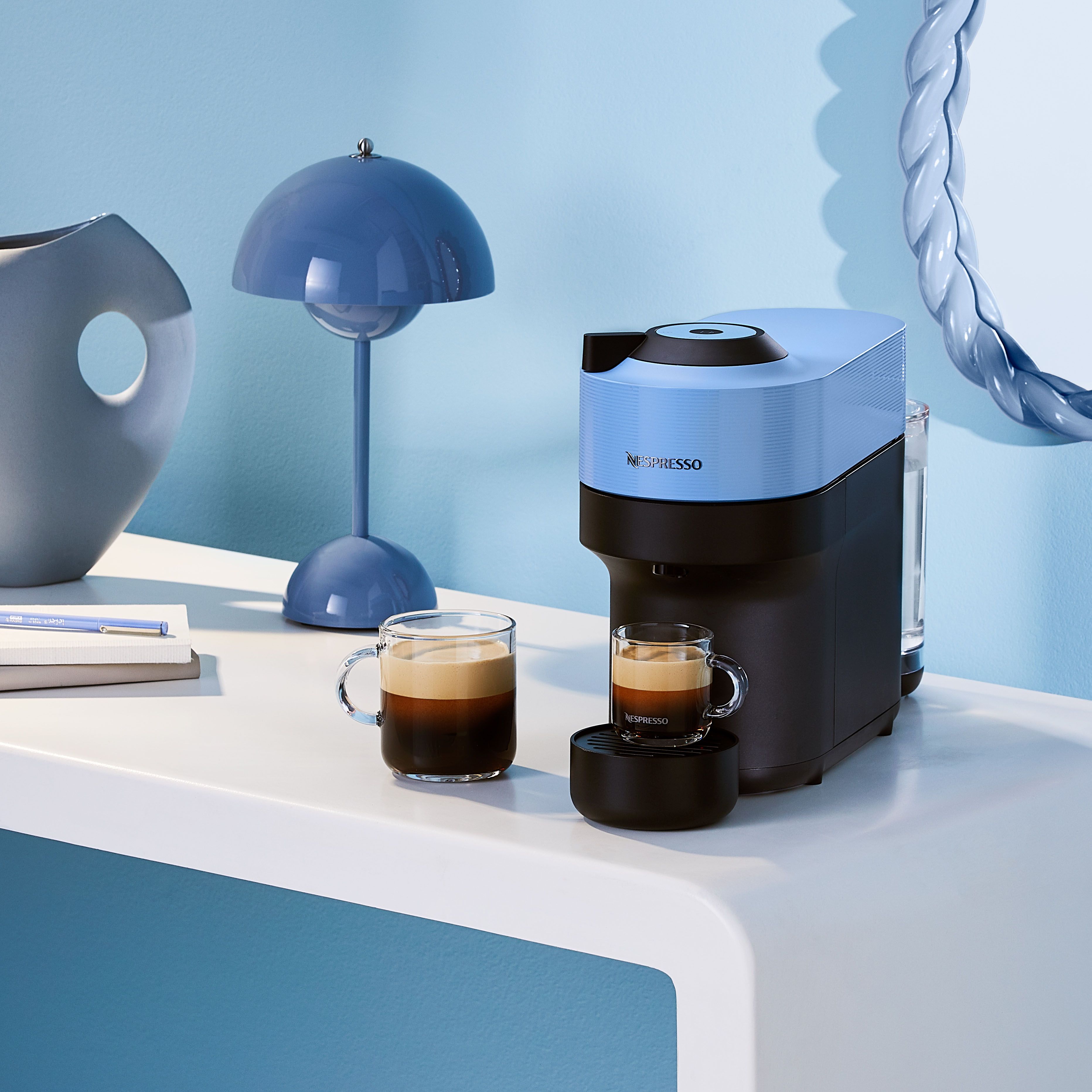 Кафемашина с капсули Nespresso - Vertuo Pop, GDV2-EUBLNE-S, 0.6 l ...
