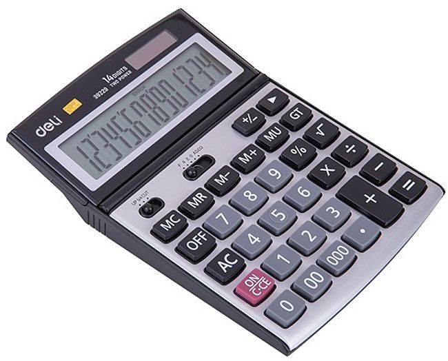 Калкулатор Deli Core - E39229, 14 dgt, метален панел | Ozone.bg
