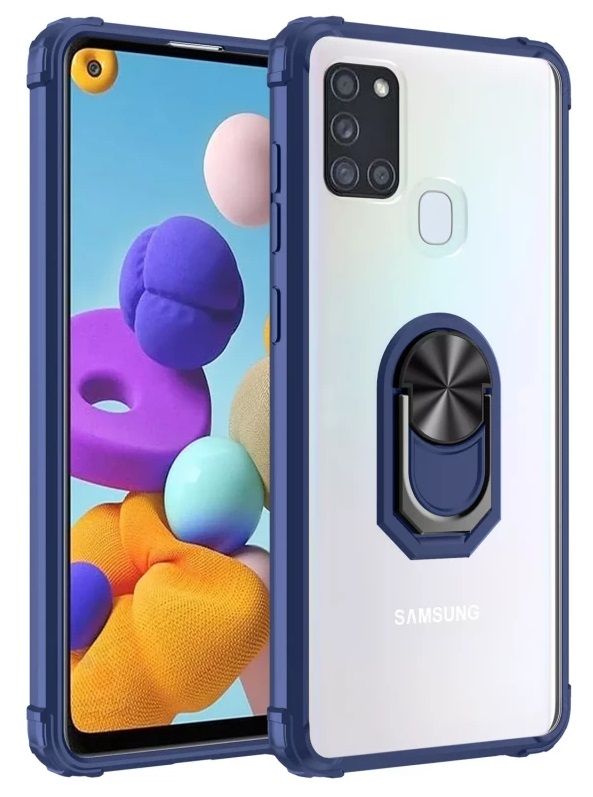 Калъф Military Ring - Galaxy A21s, син | Ozone.bg