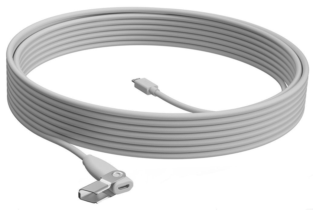 Кабел Logitech - Extention cable, USB-C, 10m, бял | Ozone.bg