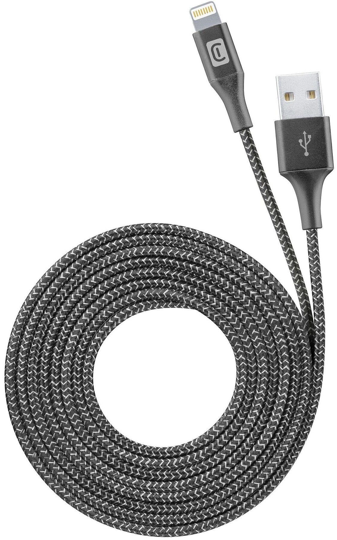Кабел Cellularline - USB/Lightning, 2.5m, черен | Ozone.bg