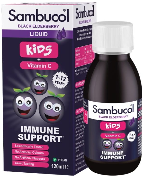 Kids + Vitamin C Сироп, 120 ml, Sambucol | Ozone.bg