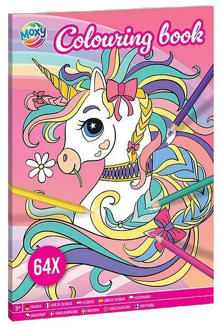 Книжка за оцветяване Moxy - Еднорог, A4, 64 страници | Ozone.bg
